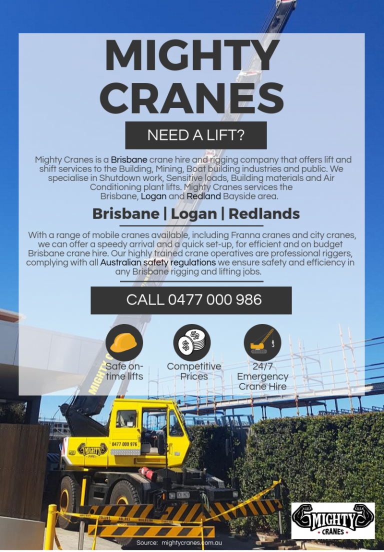 Your Rigging & Crane Hire Company Brisbane - Mighty Cranes