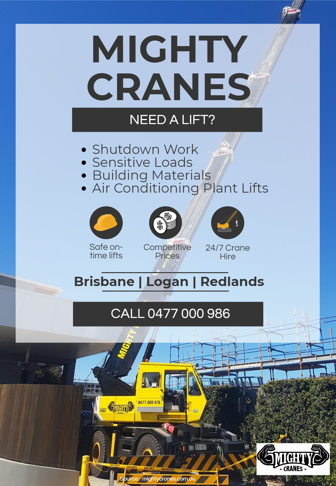 Shutdown Work - Crane Hire Brisbane