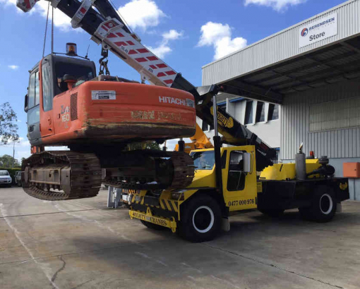 Free Kids Colouring Page Franna Mobile Crane AT20